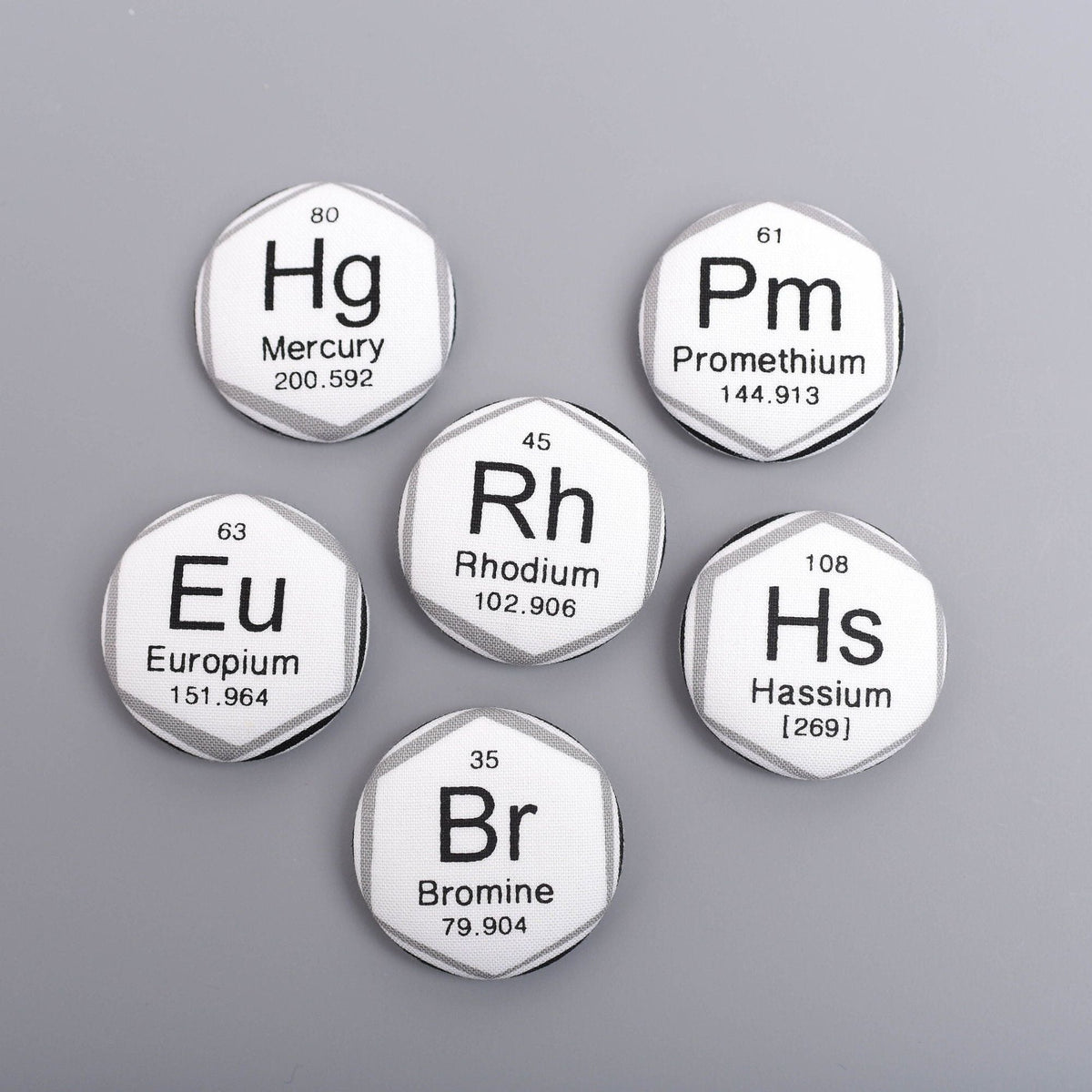 Periodic Table Magnets with Assorted Elements- Set of 6 – Aidille
