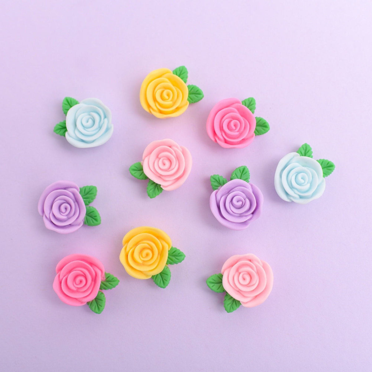 Pretty Rose Magnets or Push Pins in Assorted Pastel Colors – Aidille
