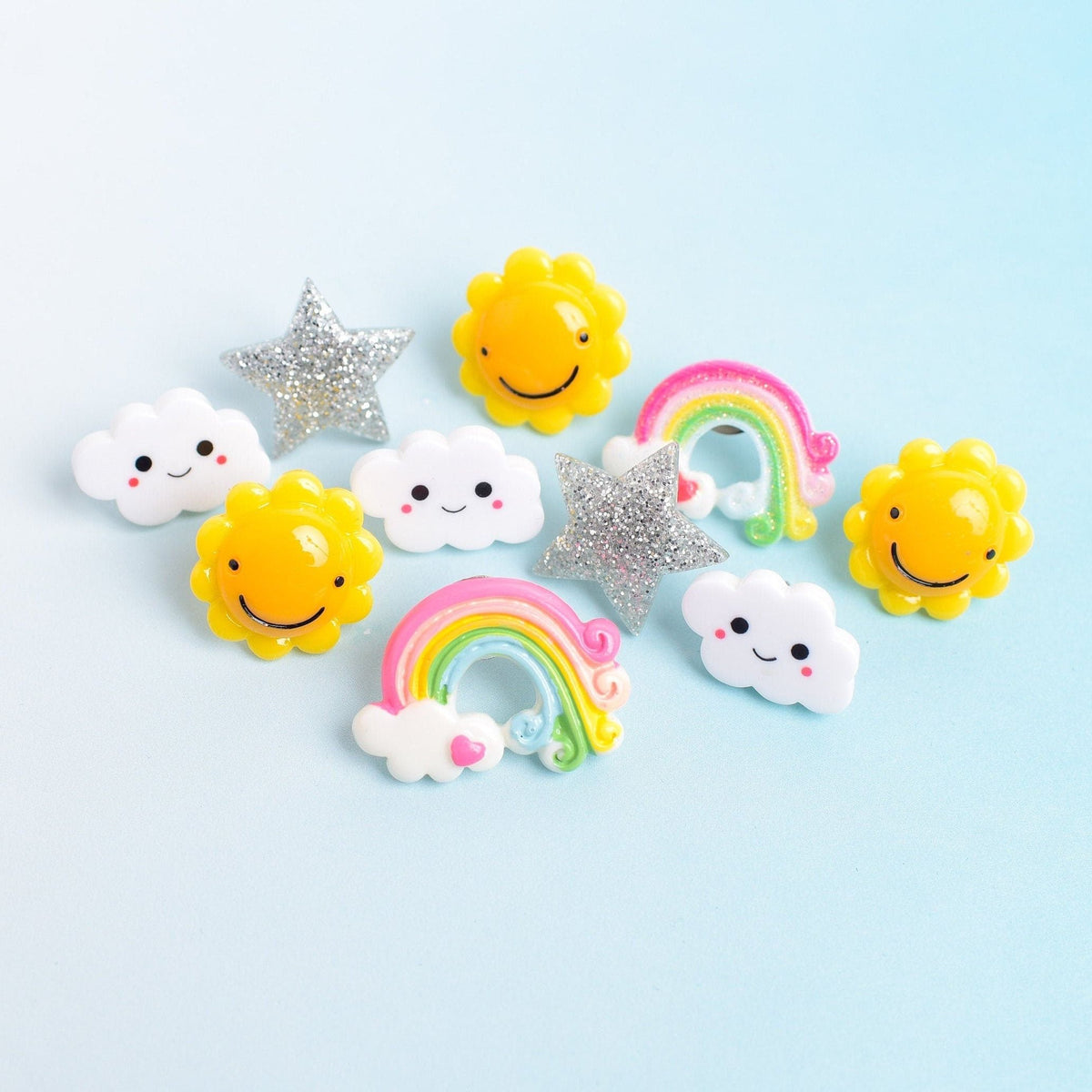 Kawaii Rainbow Sunshine Push Pins- Set of 10 – Aidille